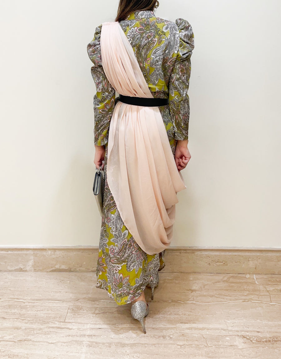 Paisley Detachable Drape Maxi – TPS Clothing