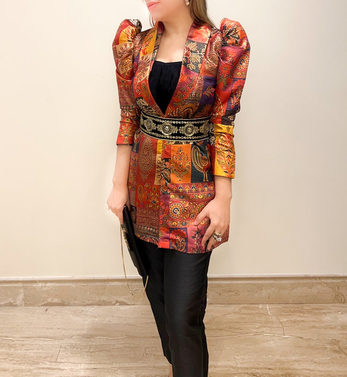 Maharani Jacket with Embroidered Belt – TPS Clothing